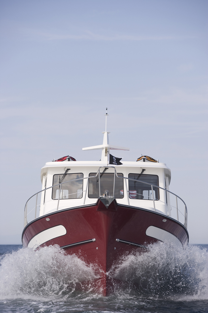 Low Back Slimline Seat Aboard Nordic Tug Vessel | Boat Admiral Chair